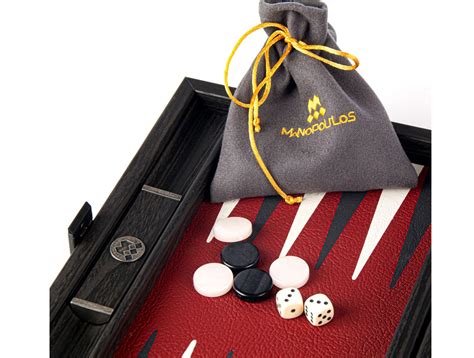 Backgammon Similicuir Burgundy 30x20cm Le Damier De L Opéra