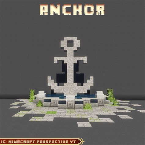 Statue Of Anchor For Minecraft Harbor