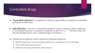Controlled Drugs Ppt