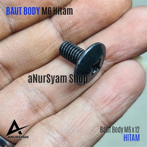 Jual Baut Body Motor M6 Hitam Baut Jt M6 Hitam Baut Motor M6