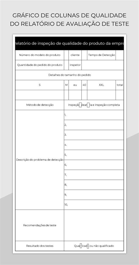 Modelos De Planilhas Relatório De Teste Para Microsoft Excel E