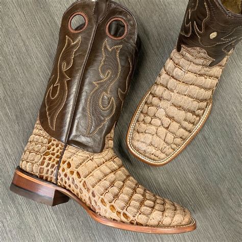 Mens Rodeo Cowboy Boots Coco Alligator Print Western Square Toe Boots