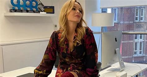 Amanda Holden Parades Gym Honed Legs In Tiny Dress And Knee High Boots