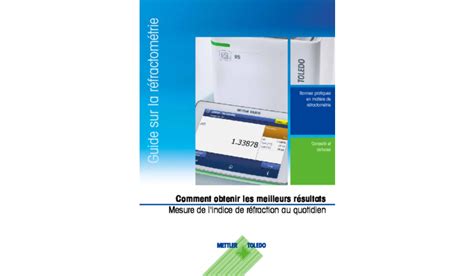 Guide Sur La Mesure De Lindice De Réfraction Par Réfractométrie
