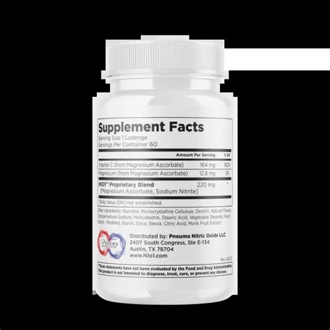 N1o1 Nitric Oxide Lozenges Stephen Mccain