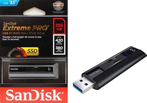 Sandisk 256gb Extreme Pro Usb 31 Solid State Flash Drive Sdcz880