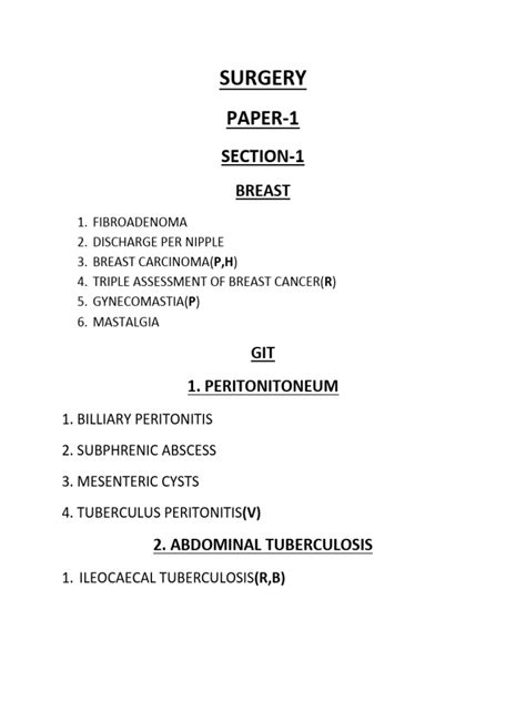Surgery Paper 1 Pdf Thyroid Clinical Medicine