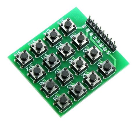 teclado matricial 4x4 para arduino raspberry con pulsadores mercado libre