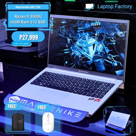 Laptop Brand New Sealed Machenike Notebook Mc15n Ryzen 5 5500u 16gb