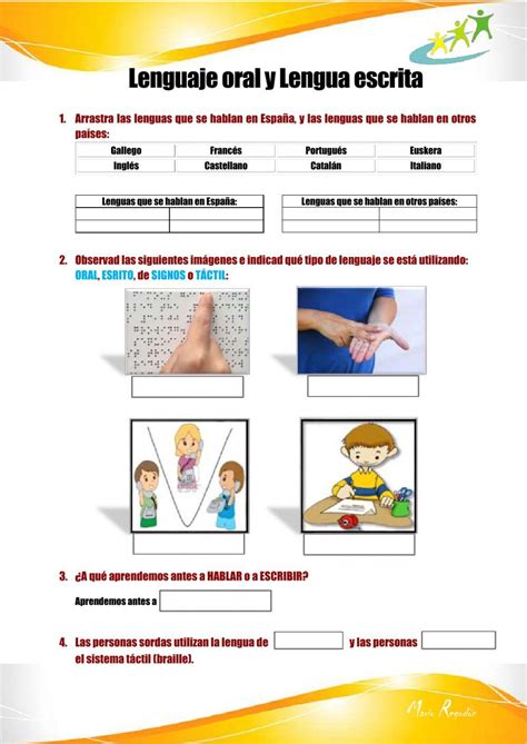 Hojas De Trabajo De Lenguaje Oral Diario De Sexto Grado
