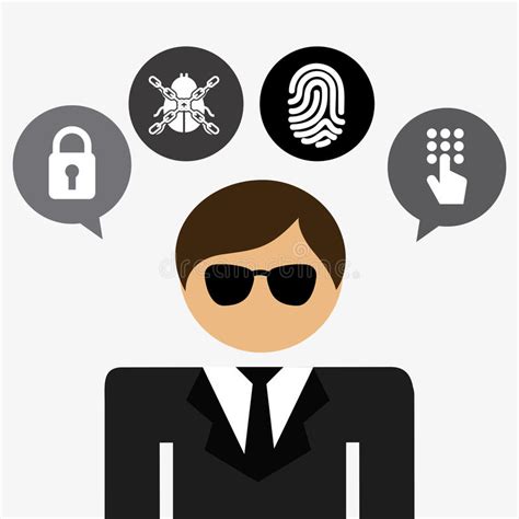 Computer Security Movie Social Network Concept Stock Vector