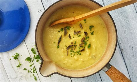 celeriac parsnip and leek soup delalicious