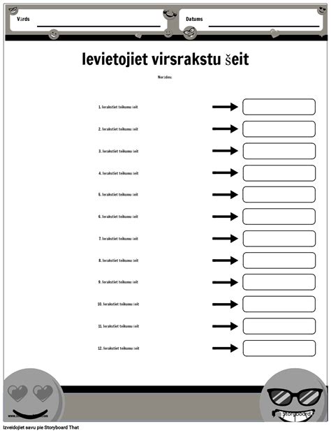 Simile Un Metafora Darbība Melnbalts Storyboard
