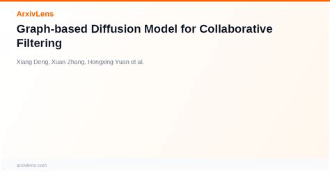 Graph Based Diffusion Model For Collaborative Filtering Ai Research