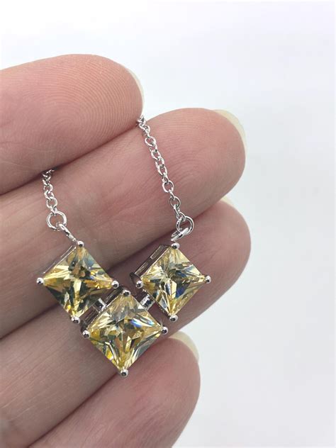 Vintage Suzanne Somers Sterling Silver Crystal Pendant Necklace Etsy
