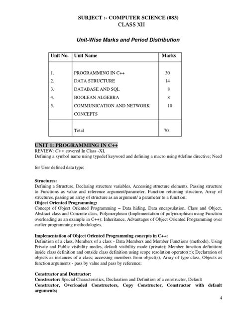 Class 12 Computer Science Guide Pdf Technology And Engineering