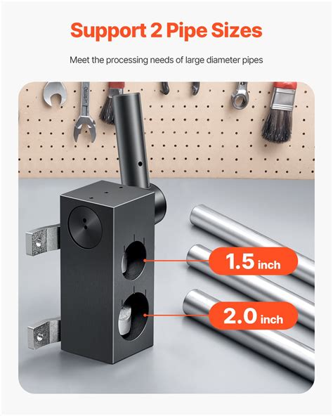 Pipe Notcher Tubing And Pipe Notcher For 1 5 2 Inch Pipes Notching Tool Vevor Us