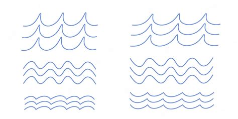 Premium Vector Ocean Wave Icon Wave Line And Wavy Zigzag Lines Vector