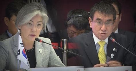 영상 강경화 고노 격돌일본의 적반하장