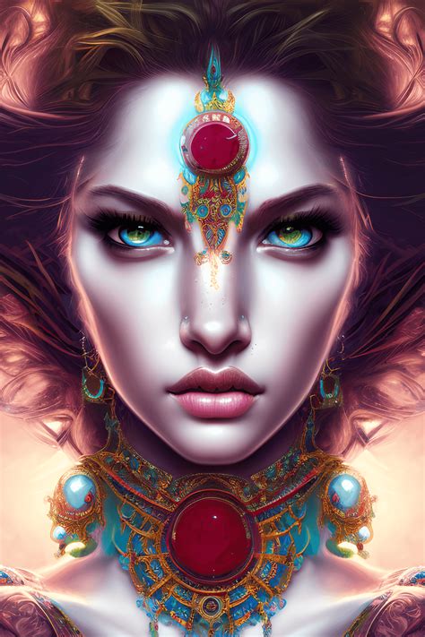 Ruby Stone Queen Women Goddess 8k Resolution Rendered Hyper Realistic