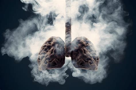 Premium Ai Image Photo Lungs On A Smog Background Air Pollution The