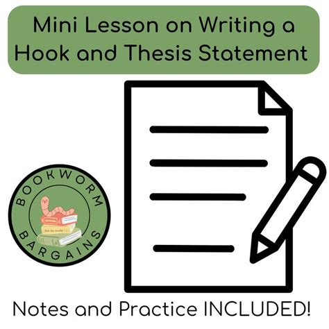 Mini Lesson On Writing A Hook And Thesis Statement Teachers Blog