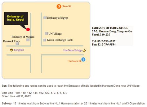 Embassy Of India Seoul 대사관 위치