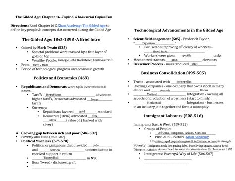 Solution The Gilded Age Study Guude Studypool