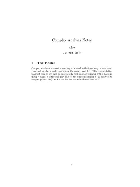 Complex Analysis Pdf