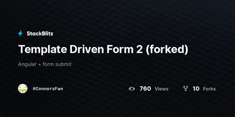 Template Driven Form 2 Forked Stackblitz