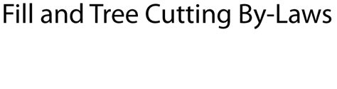 Fill And Tree Cutting By Laws CCKT
