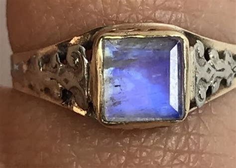 Antique Victorian 10k Gold Ceylon Moonstone Ring Size 525 09 Grams