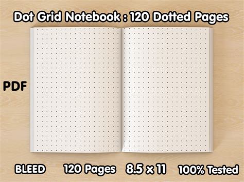 Dot Grid Notebook 120 Dotted Pages Graphic By Alittleartistweirdo · Creative Fabrica