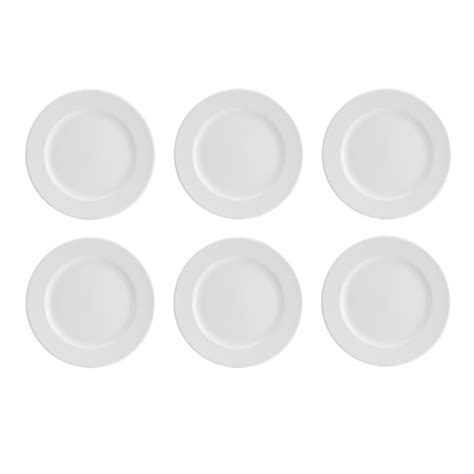 Diamond 30cm Porcelain Flat Dinner Plates Temple And Webster