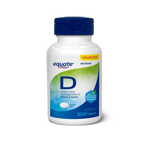 Equate Vitamin D 1000 Iu X 500 Tablets Drug Mart