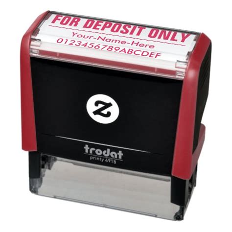 Restrictive Endorsement W Custom Name Self Inking Stamp Zazzle
