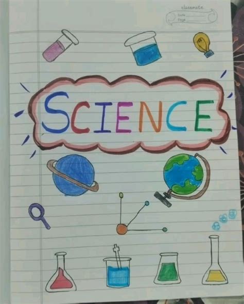 Science Front Page Design In 2025 Diy Drawing Books Front Page