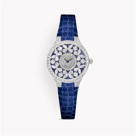 Classic Butterfly Diamond And Sapphire Watch Diamond On Sapphire Dial