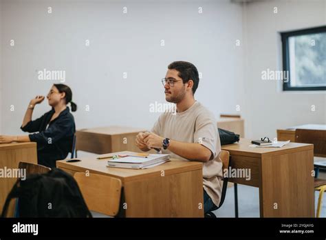 High School Students Attending Class In A Modern Classroom Setting High School Students Attending Class In A Modern Classroom Setting