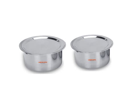 Induction Bottom Tope With Lid Set Of 2 Limetro Steel