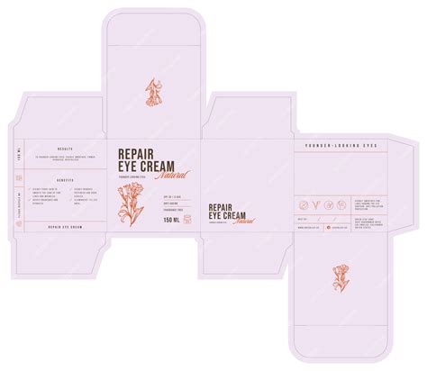 Premium Vector Editable Vector Packaging Box Dieline For Beauty Cosmetics