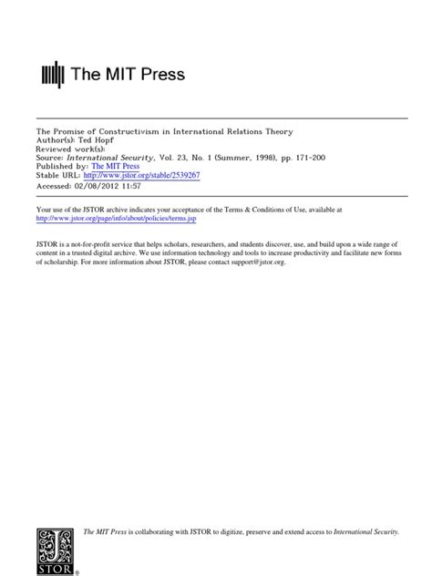 Ted Hopf Pdf Scientific Theories Science