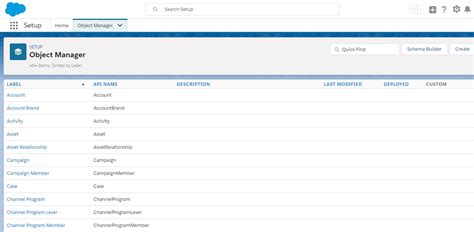 Object Management Setting In Salesforce Lightning