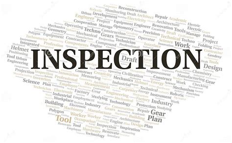 Inspection Typography Word Cloud Create With The Text Only Stock