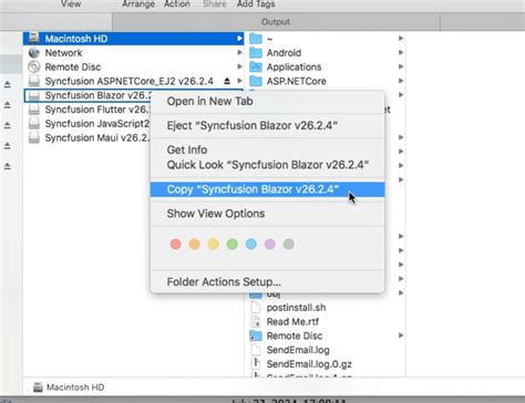 Installing Syncfusion Blazor Mac Installer Syncfusion