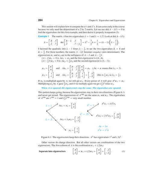 Solution Chapter 6 Eigenvalues And Eigenvectors Studypool
