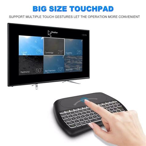 Wireless Keyboard With Large Touchpad Backlight Wireless Keyboard And