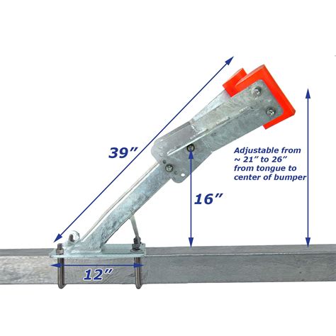 Polymer Bow Rest Catcher Assembly For Boat Trailer Adjustabl
