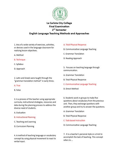 Elt Approaches And Methods Download Free Pdf Language Education