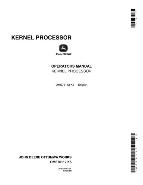 John Deere Kernel Processor For Self Propelled Forage Harvesters